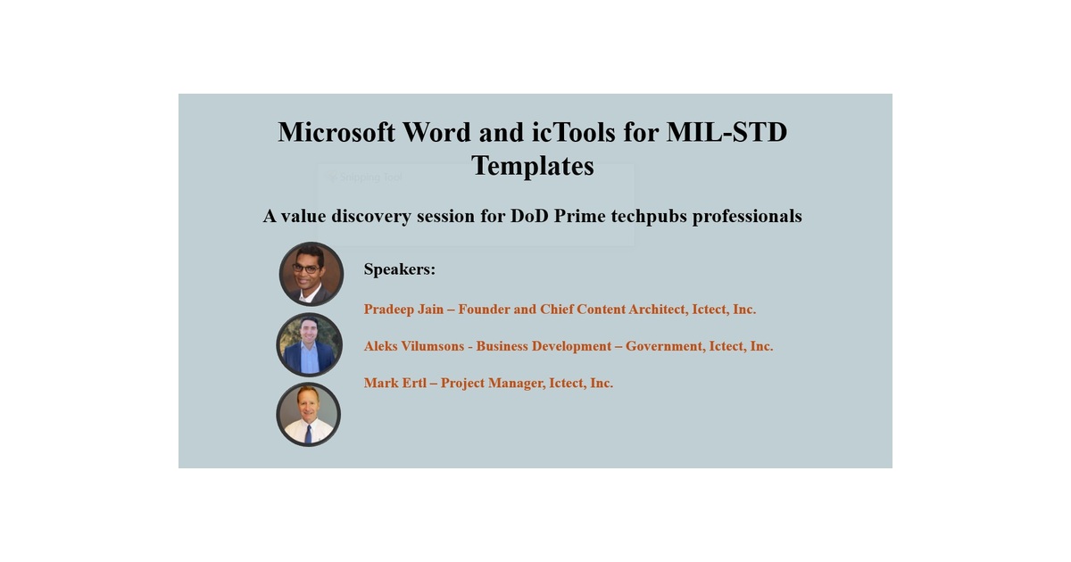 Ictect | Microsoft Word and icTools for MIL-STD Templates